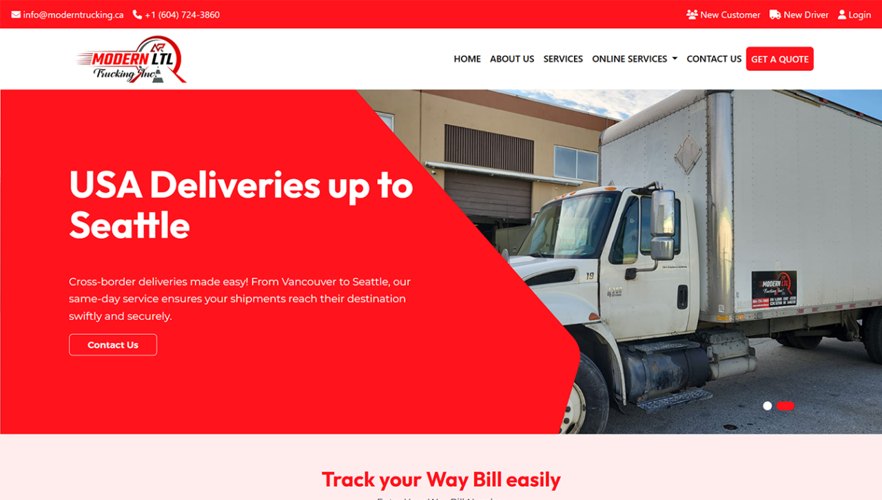 Modern LTL Trucking Service - Technoz Software